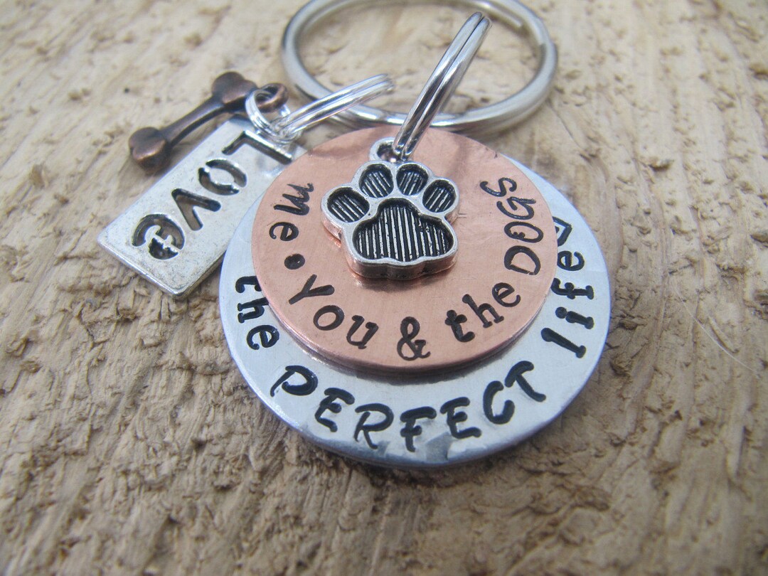 Dog Key Chain. Anniversary Gift, Me You and the Dogs, Dog Jewelry, Love ...
