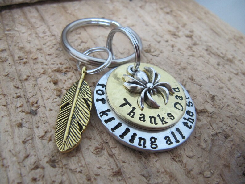 Hand Stamped Key Chain//key Chain//fathers Day Gift//gift for - Etsy