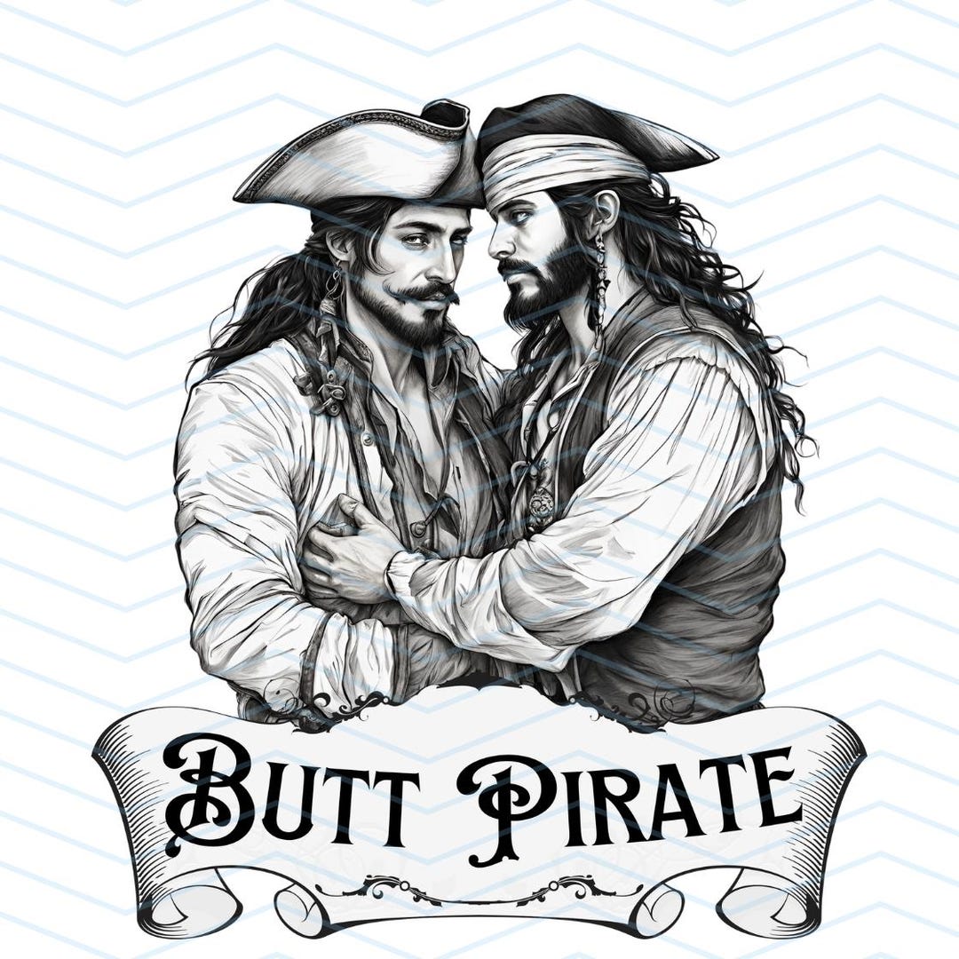 Butt Pirate SVG/PNG Digital File Download Design for Craft Projects, T-shirt, Tote Bag, Cricut ...