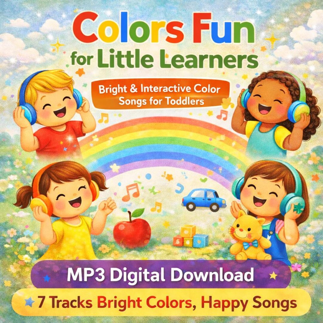Color Learning Songs for Toddlers | Interactive Preschool Music (MP3 ...