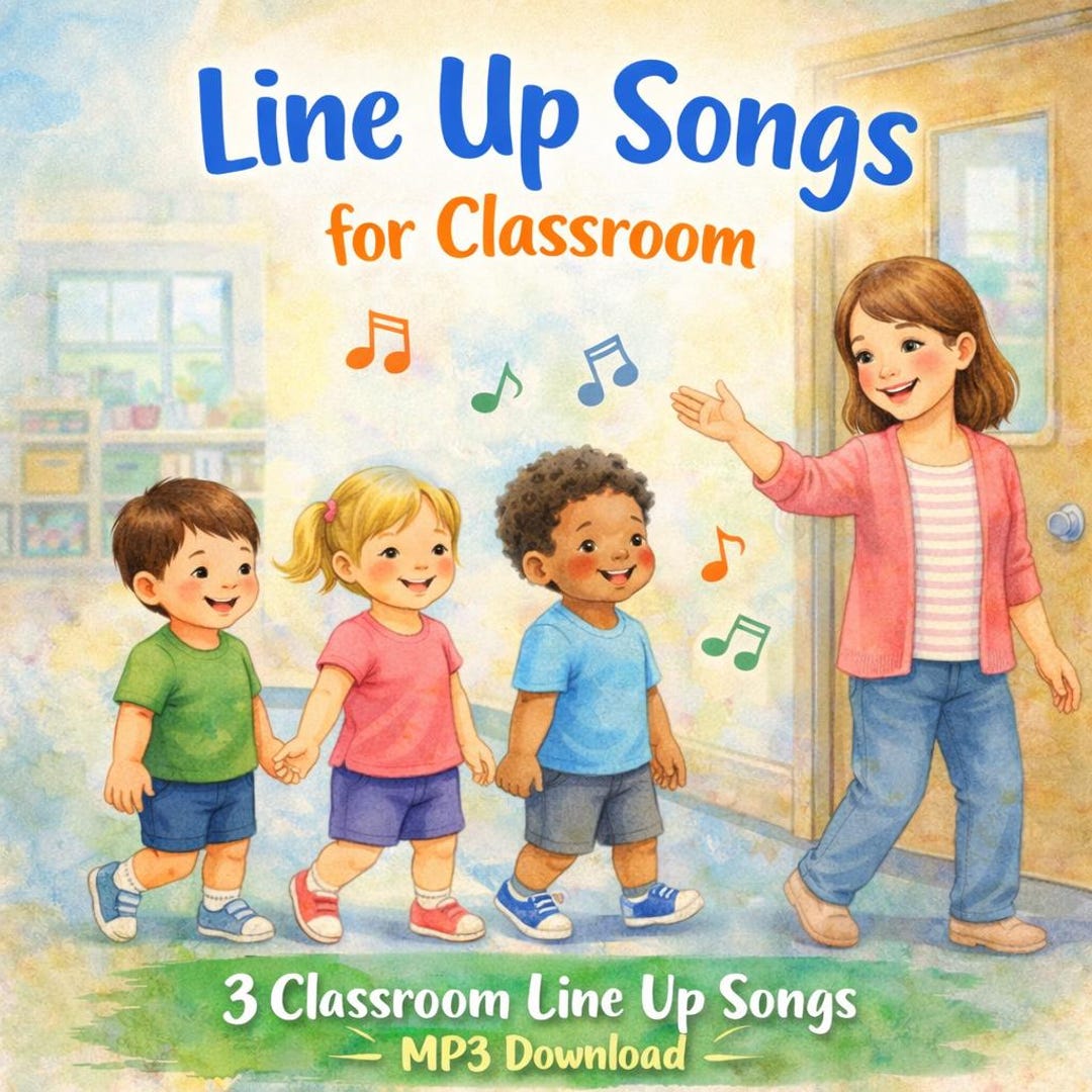 Line up Songs for Preschool Classroom | Transition Routine Music (MP3 ...