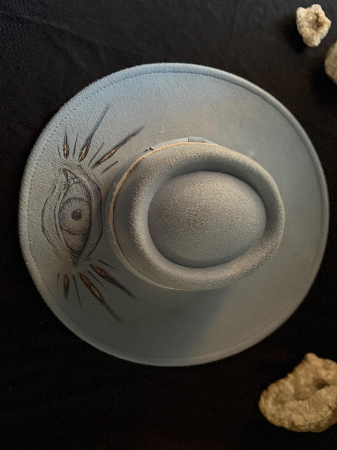 Custom Hand Burned Eyeball Hat - Etsy