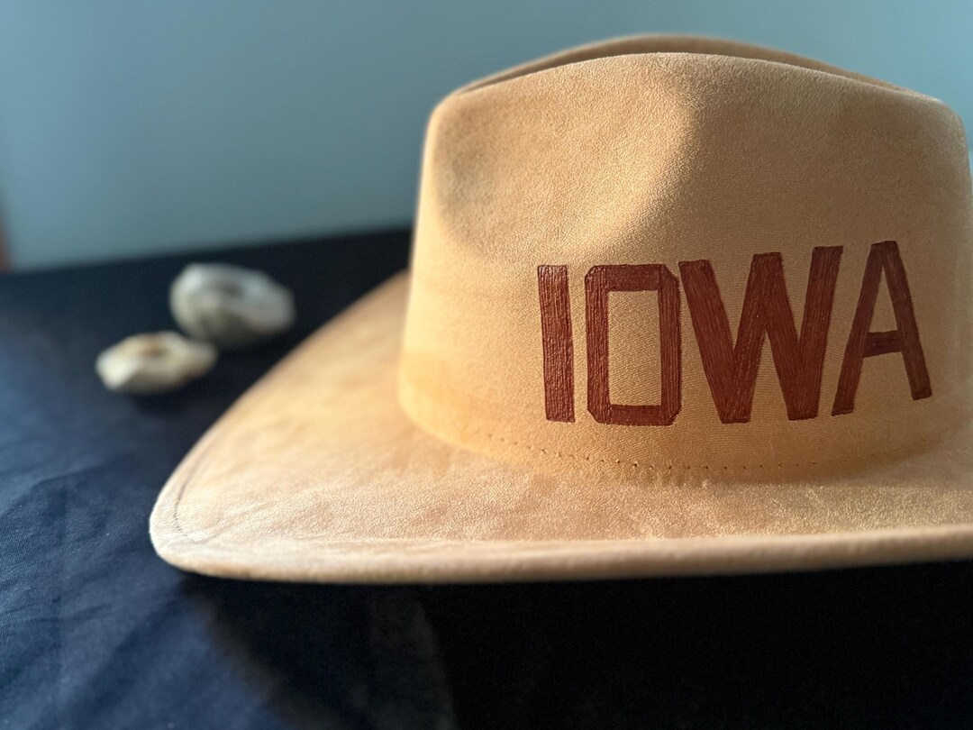 Custom Hand Burned Iowa Hawkeye Hat - Etsy