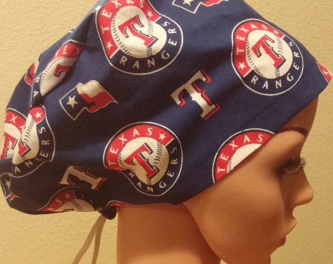 Women's Surgical Cap, Scrub Hat, Chemo Cap, MLB Texas Rangers - Etsy