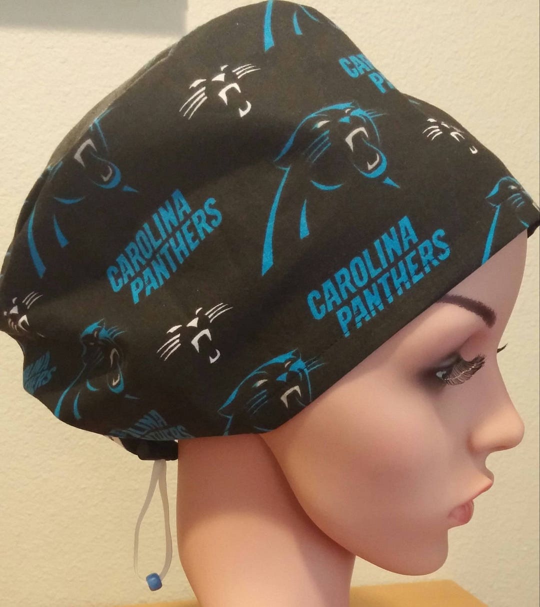 Women's Surgical Cap, Scrub Hat, Chemo Cap, NFL Carolina Panthers - Etsy