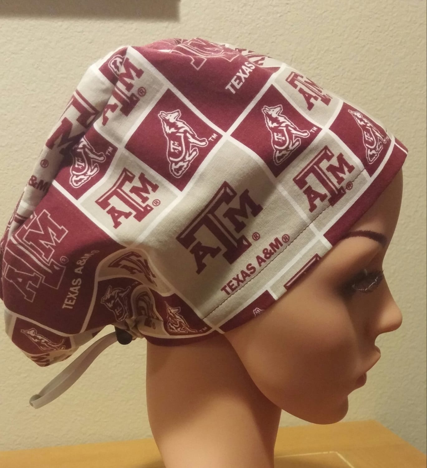 Women's Surgical Cap, Scrub Hat, Chemo Cap, Texas A&M