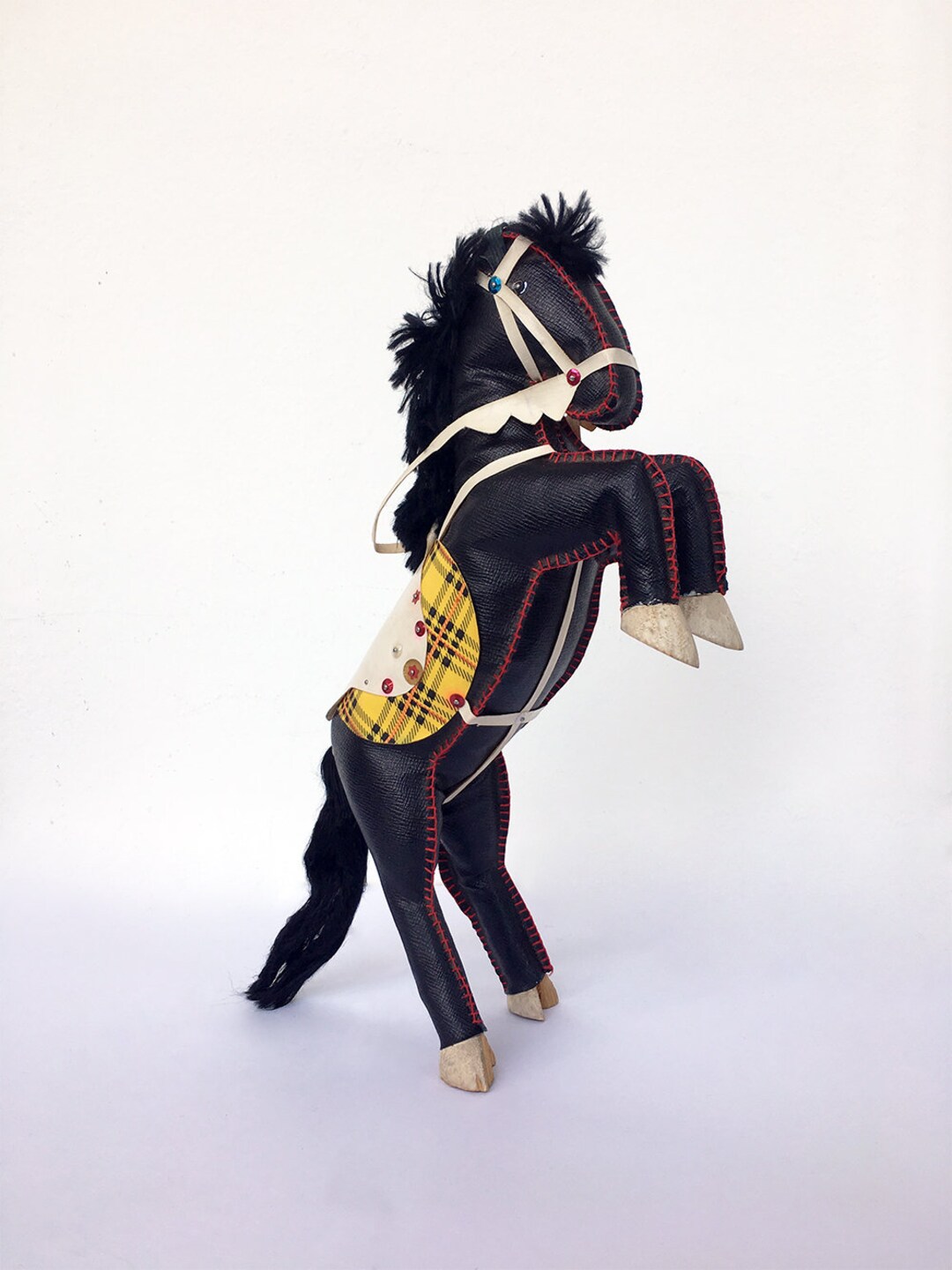 Spanish Vintage Toy Leatherette Horse - Etsy Denmark