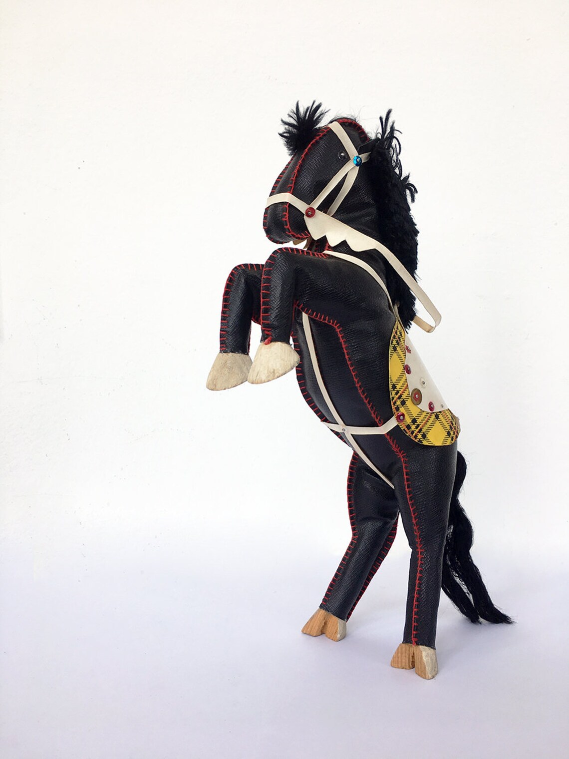 Spanish Vintage Toy Leatherette Horse - Etsy Denmark