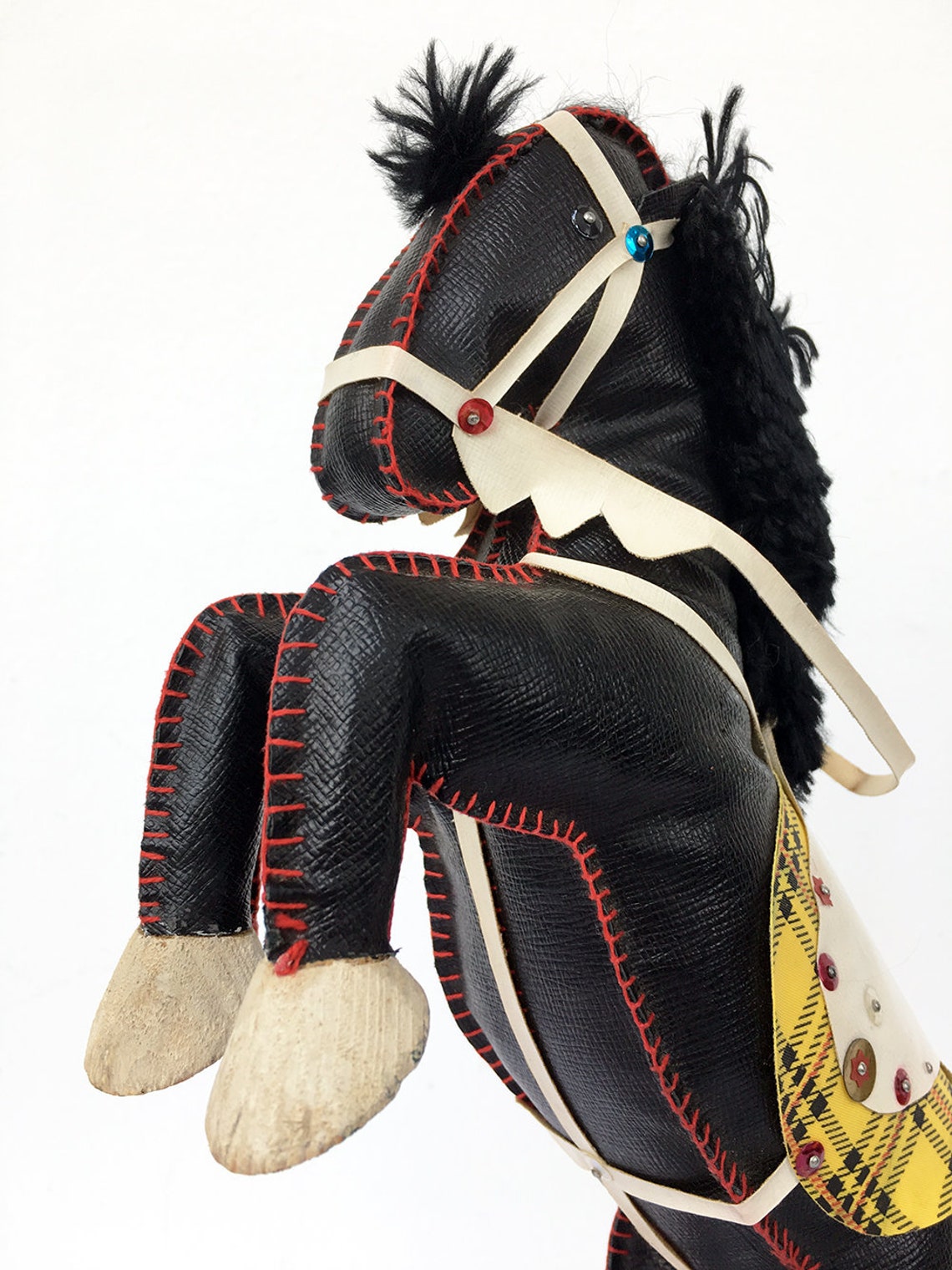 Spanish Vintage Toy Leatherette Horse - Etsy Denmark