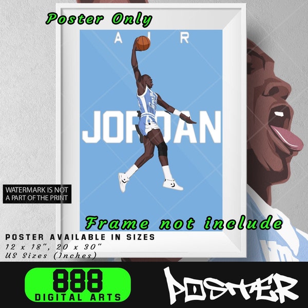 Michael Jordan Unc Jersey - Etsy