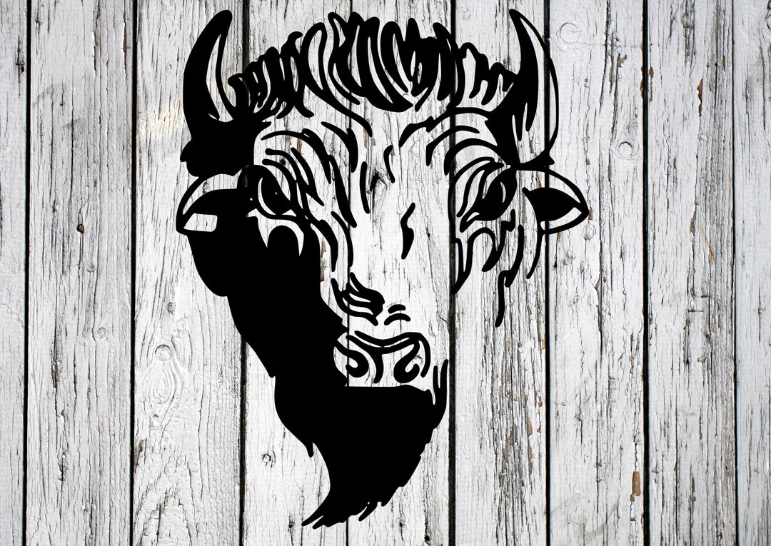 Buffalo Face SVG File - Etsy