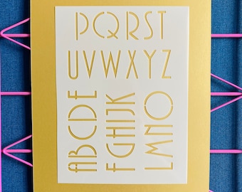 Art Deco Retro Classic 1920's Stencil Craft Template Reusable 190 Mylar ...