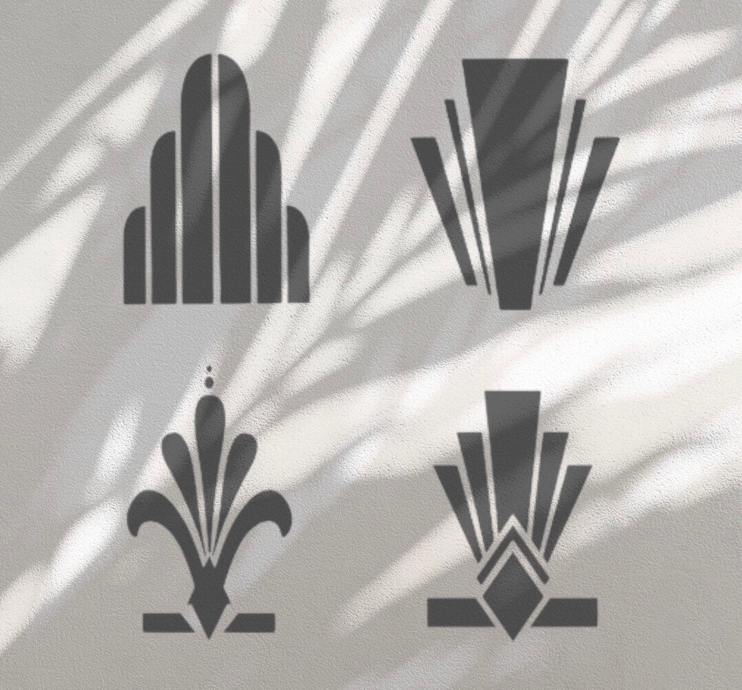 Multi Pack Art Deco Retro Classic 1920's Stencils Craft | Etsy