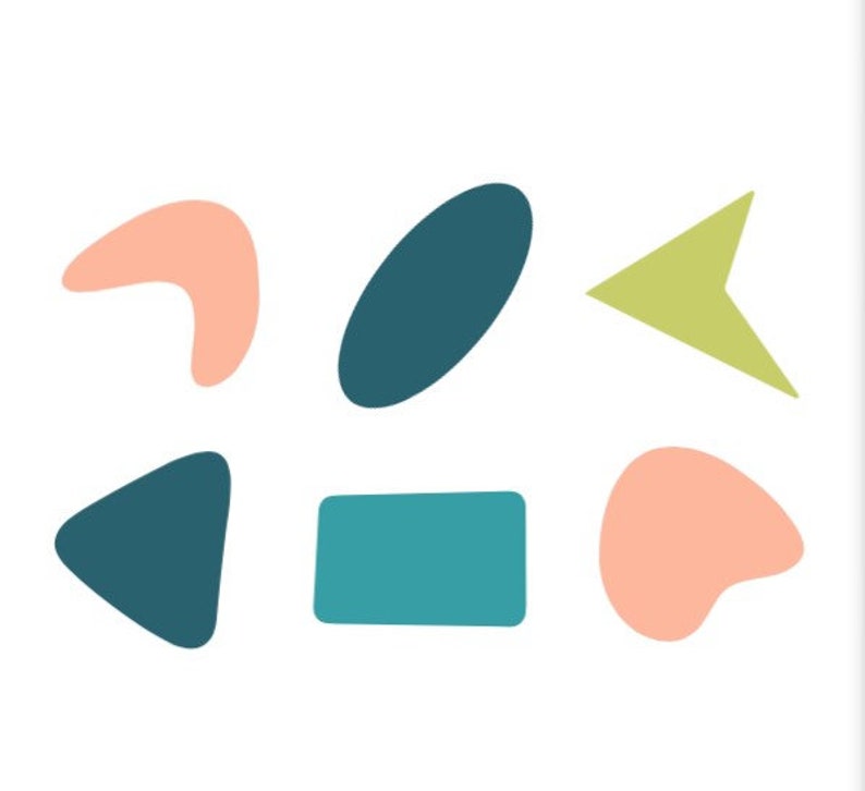 MCM Mid Century Modern Shapes 50's Atomic Retro Stencil Craft Template ...