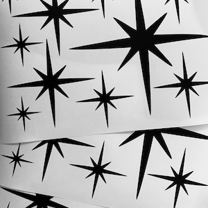 Silver Atomic Starburst Stickers - Etsy