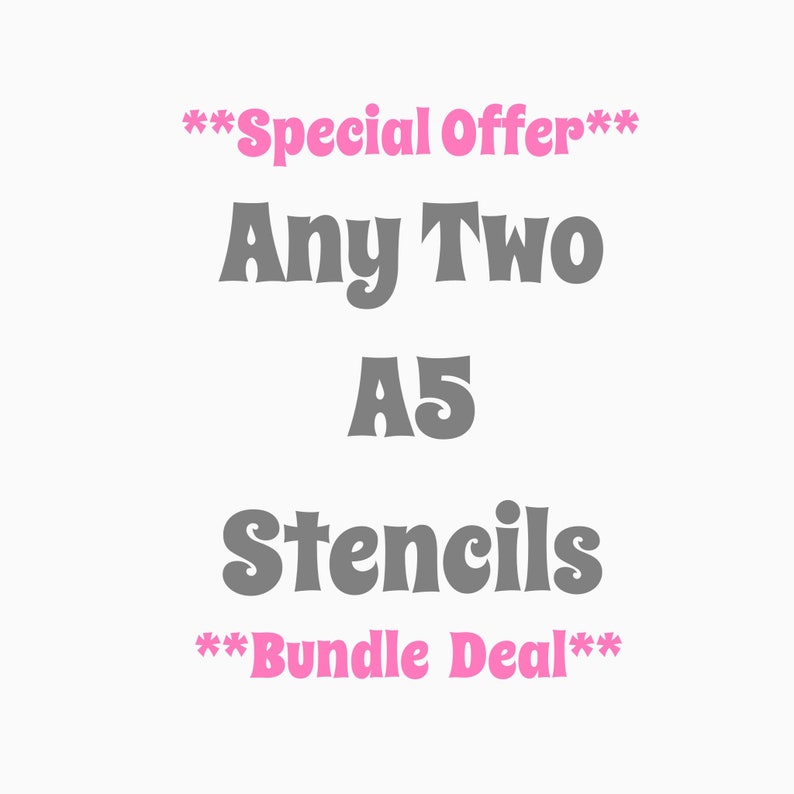 A4-A5 Scandinavian Scandi Folk Art Style Spring Flowers Stencil Set ...