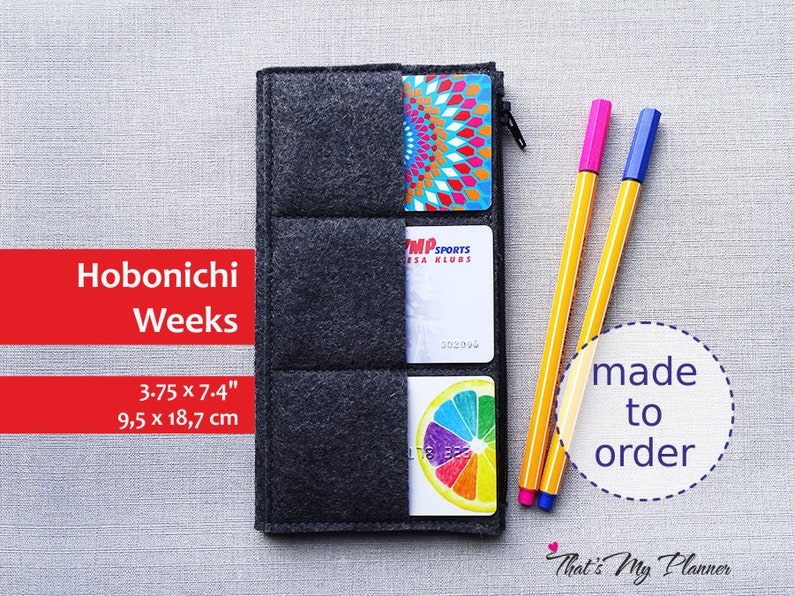 Custom Size Traveler's Notebook Wallet Insert Felt Zip - Etsy