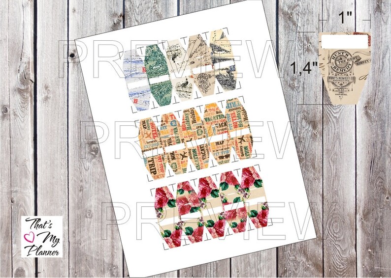 DIY VINTAGE Printable Paper Clip Tags Bookmarks Travel - Etsy