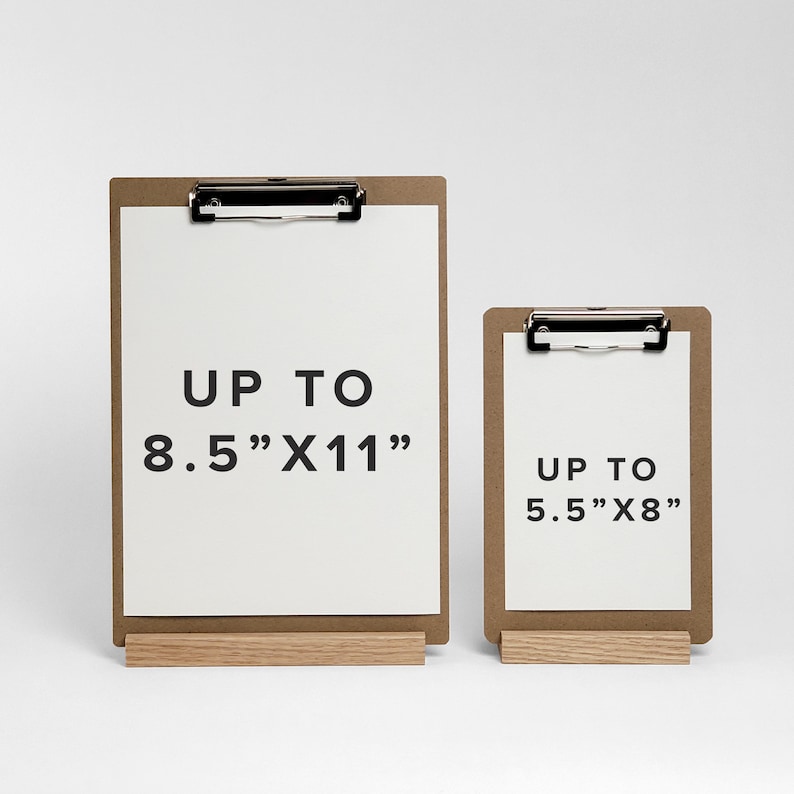 Clipboard With Oak Wood Stand: A4/A5 Menu, Wedding Table Number, Sign ...