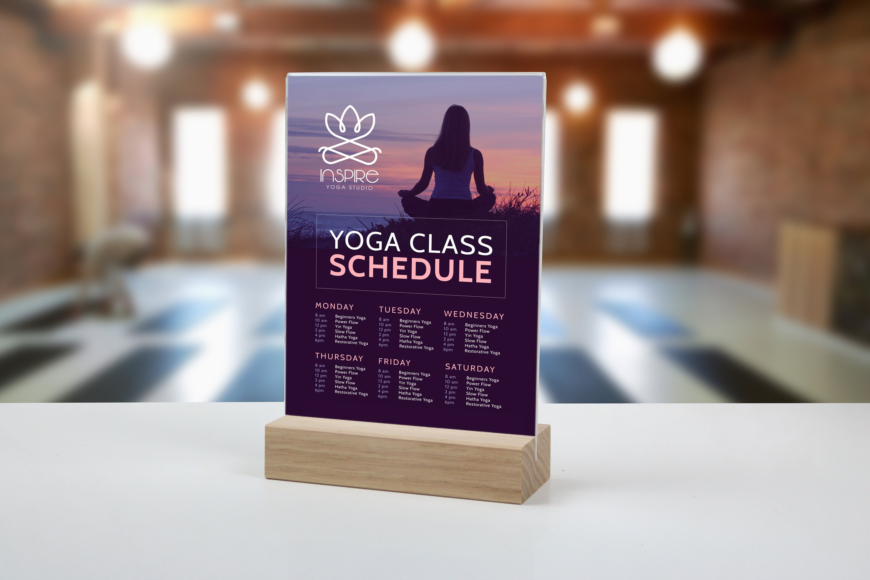 NATURAL Photo Holder with wood stand and acrylic Photo | Etsy