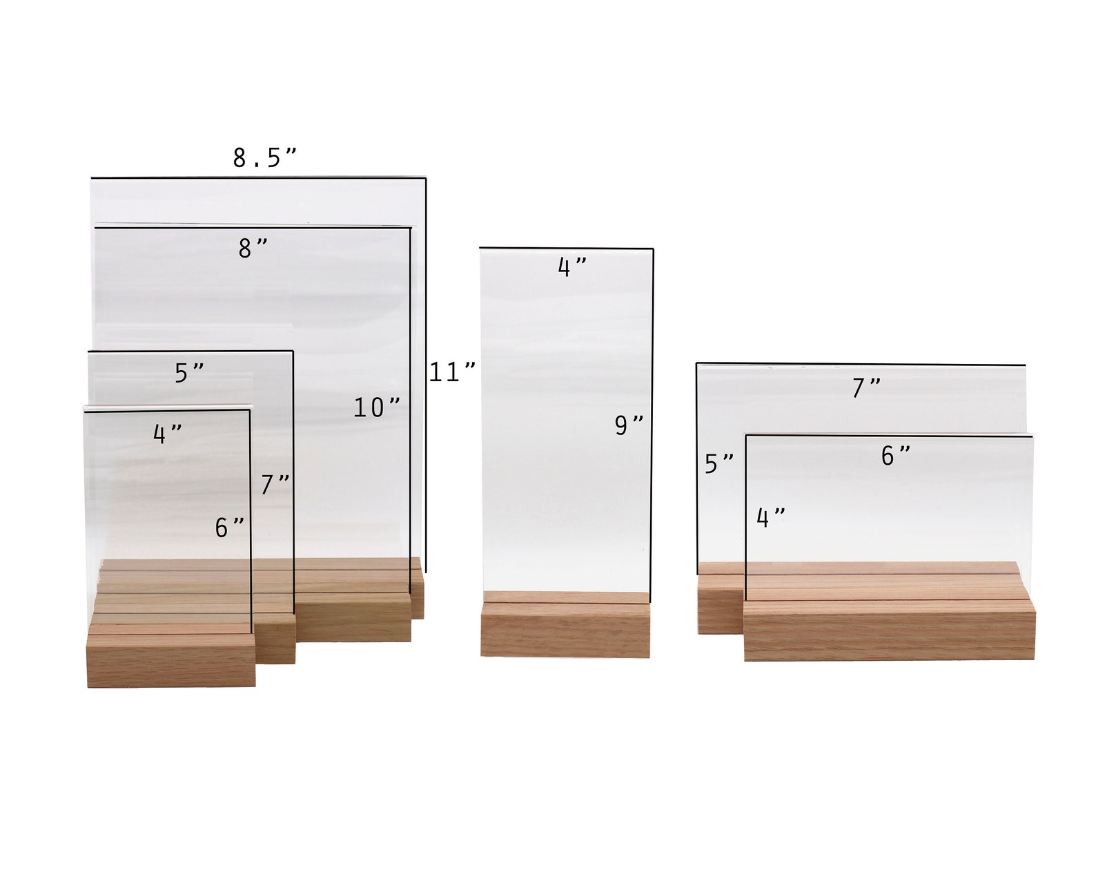 LASER ENGRAVED Photo Holder Wood Stand and Acrylic - Etsy