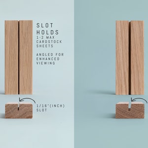 Natural Wood Photo and Card Holder, Solid Wood Stands : Pine, Oak ...