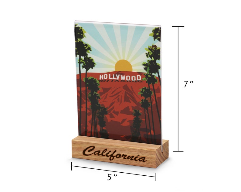 LASER ENGRAVED Photo Holder Wood Stand and Acrylic - Etsy