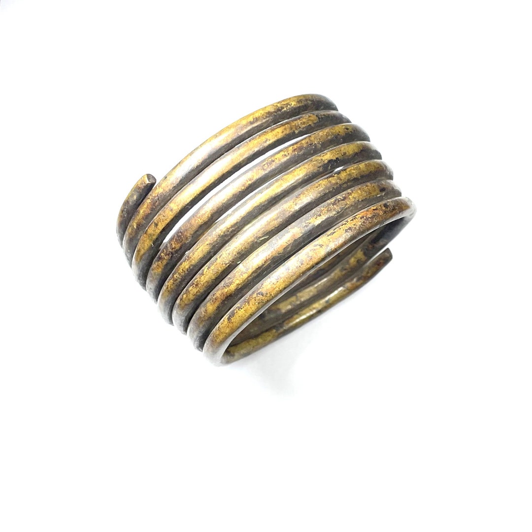 African Ethiopian Manillas Heavy Bronze Money Bracelet Vintage Jewelry ...