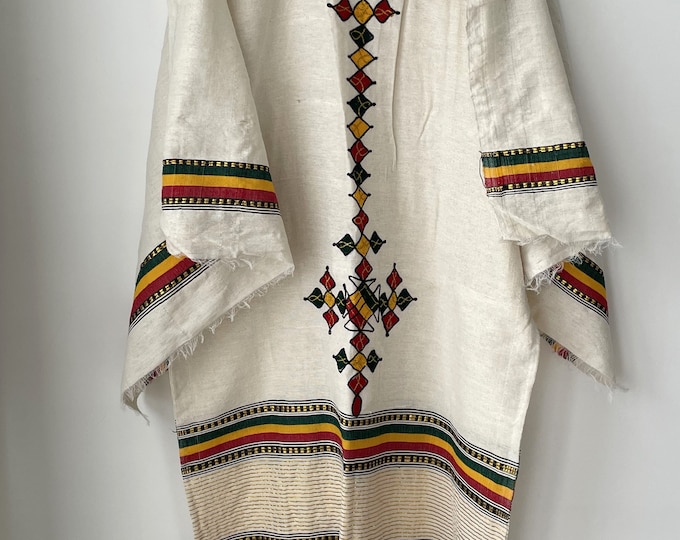 Traditional Ethiopian Rasta Colour Dress and Scarf. Ethiopian Dress ...