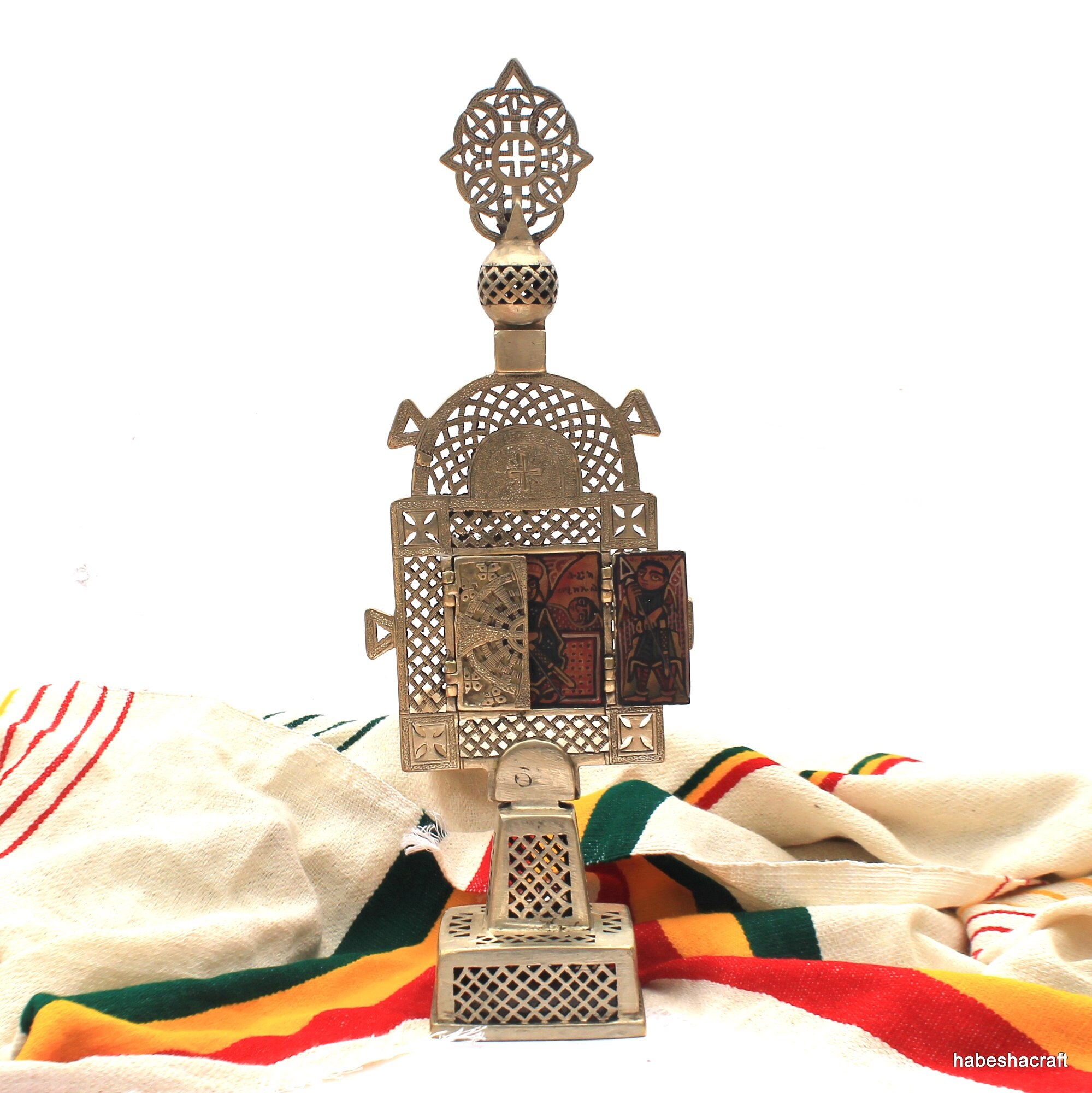 Large Beautifully Hand carved and Painted Ethiopian Coptic | Etsy