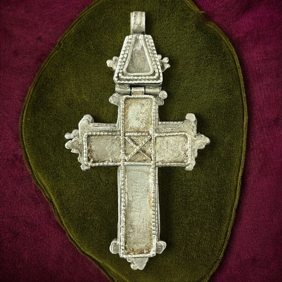 Old Ethiopian Coptic Christian Silver Cross Pendant. … - Gem