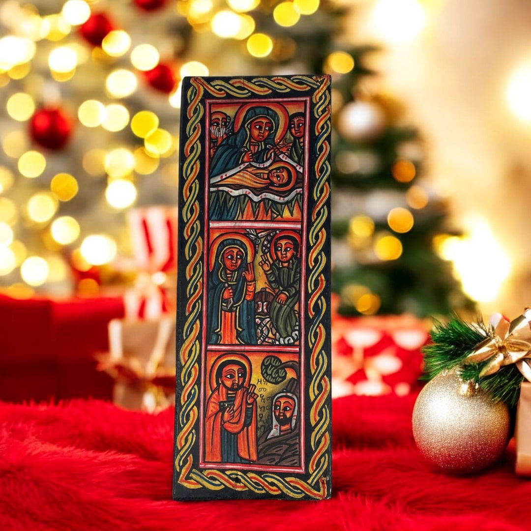 Handmade Ethiopian Orthodox Christian Wooden Icon - Perfect Christmas ...
