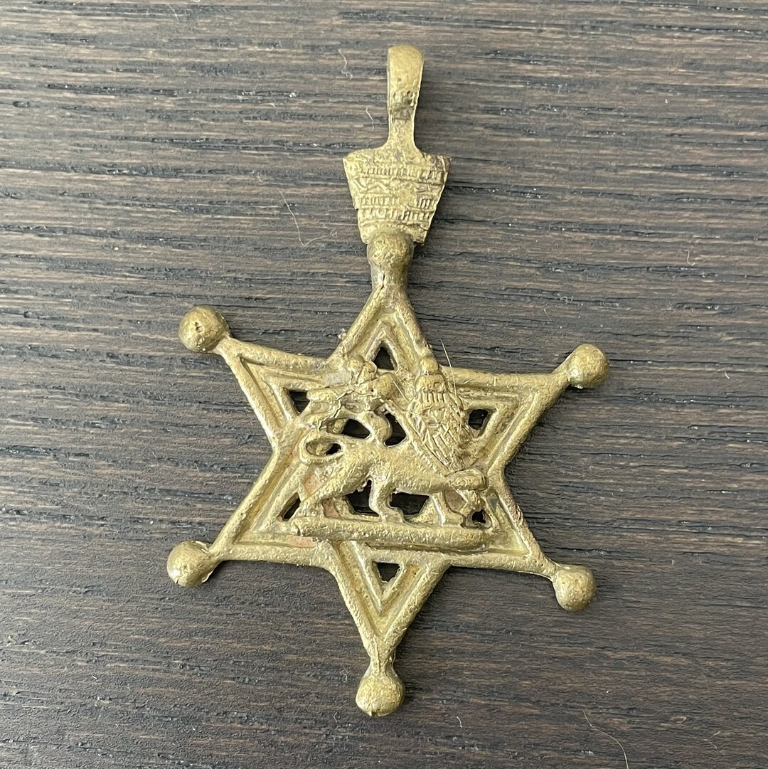 Ethiopia Lion of Judah Star of David Pendant. Lion of Judah - Etsy