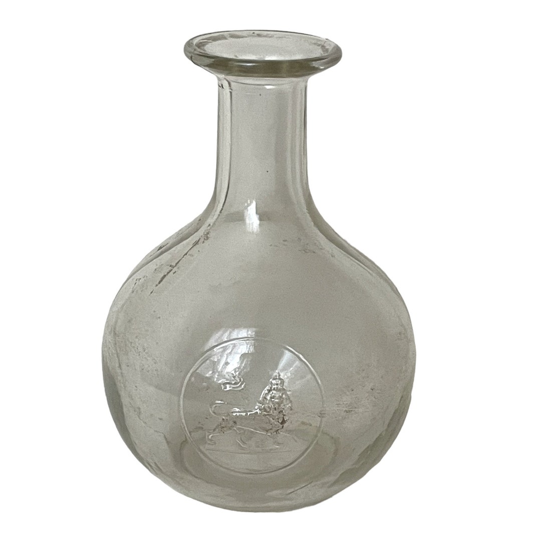 Ethiopian Haile Selassie Lion of Judah Berele Flask Glass Bottle ...