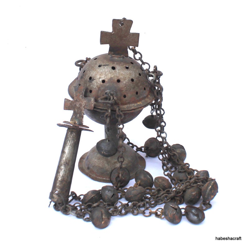 Antique Ethiopian Coptic Incense Burner With Bells - Etsy