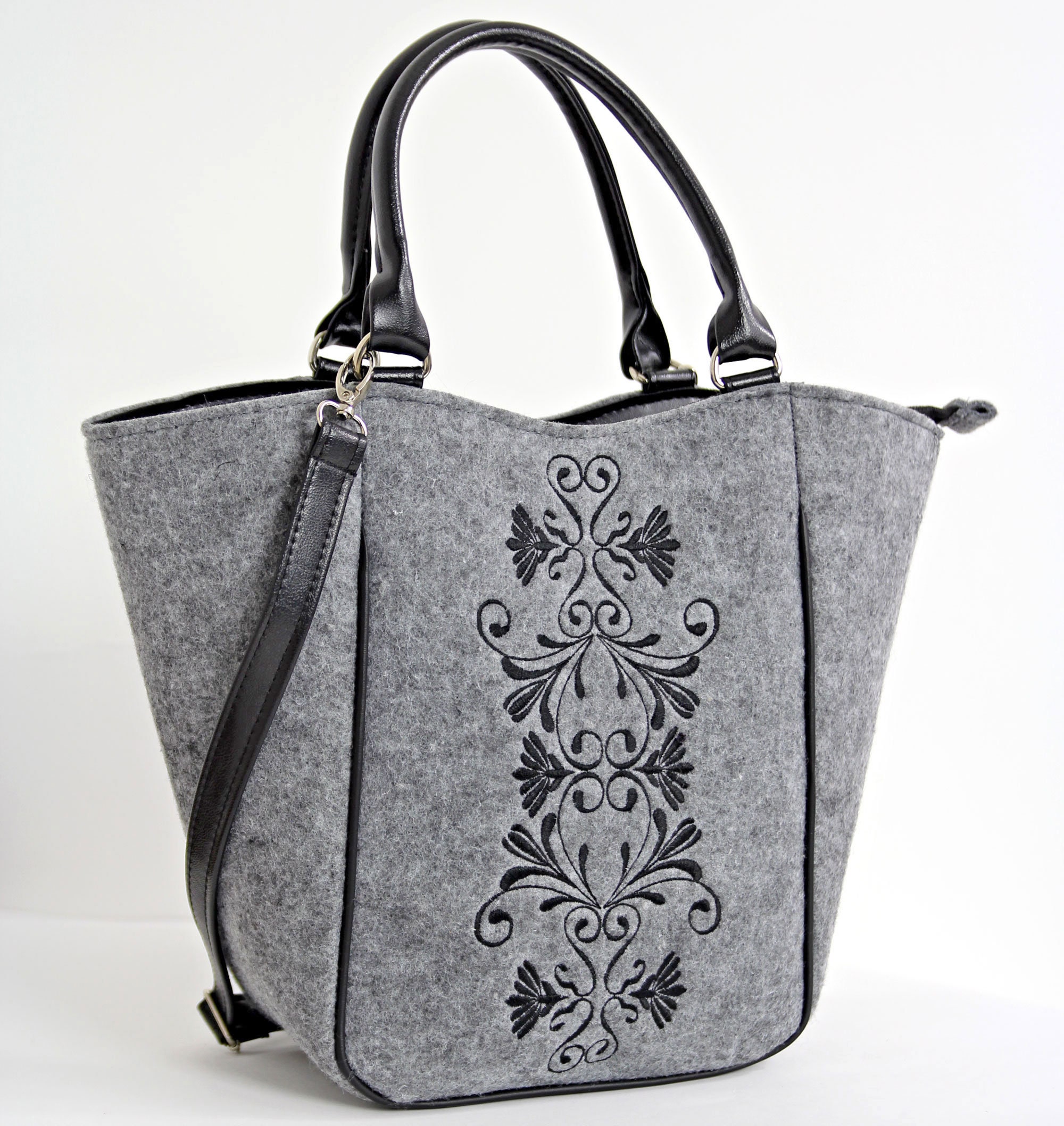 Minimalist Felt Shoulder Bag Cross Body Felt Purse Felt Shoulder Bag ...