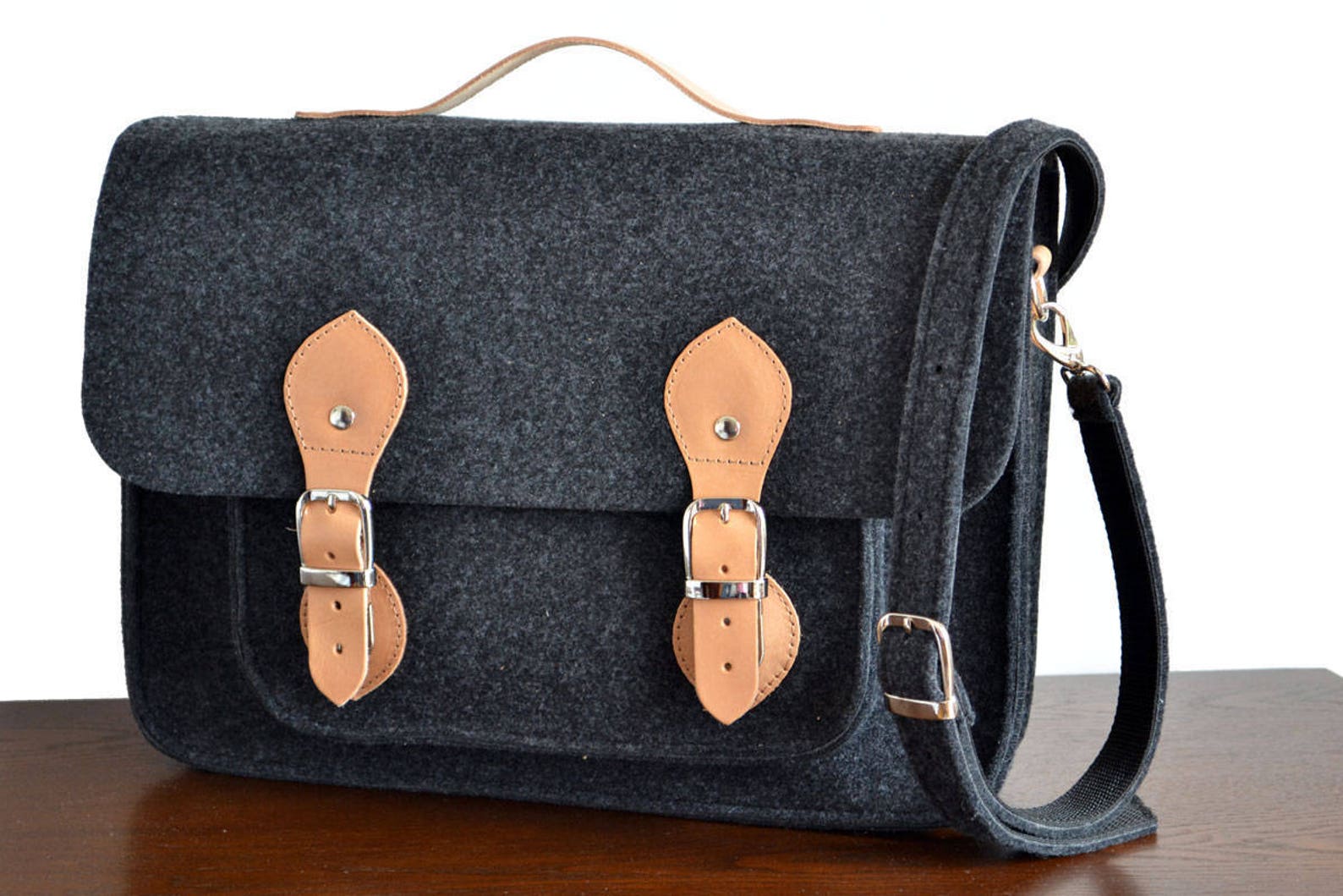 MacBook Air bag unisex satchel 13-inch laptop bag leather | Etsy