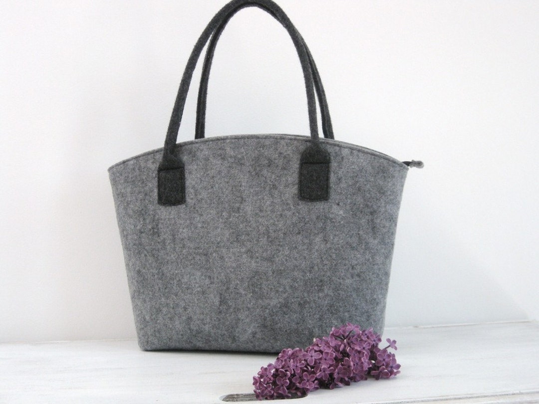 Womans Felt Handbag, Felt Purse for Women, Felt Bag Tote Shoulder Bag ...