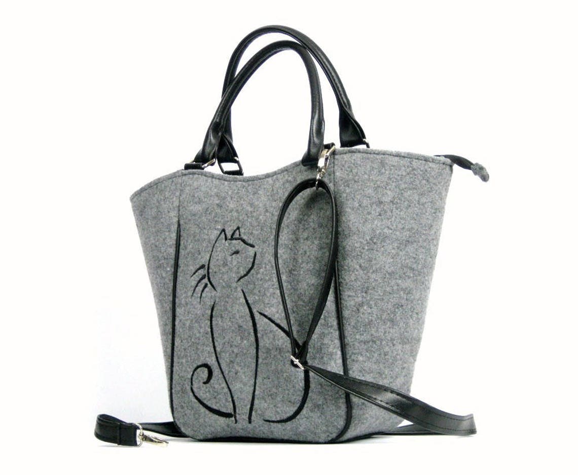 Felt purse everyday purse handbag felt handbag shopping bag | Etsy