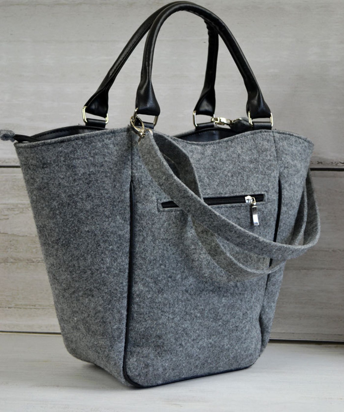 FELT BAG Tote Bag Women Felt Bag Felt Totebag Felt - Etsy
