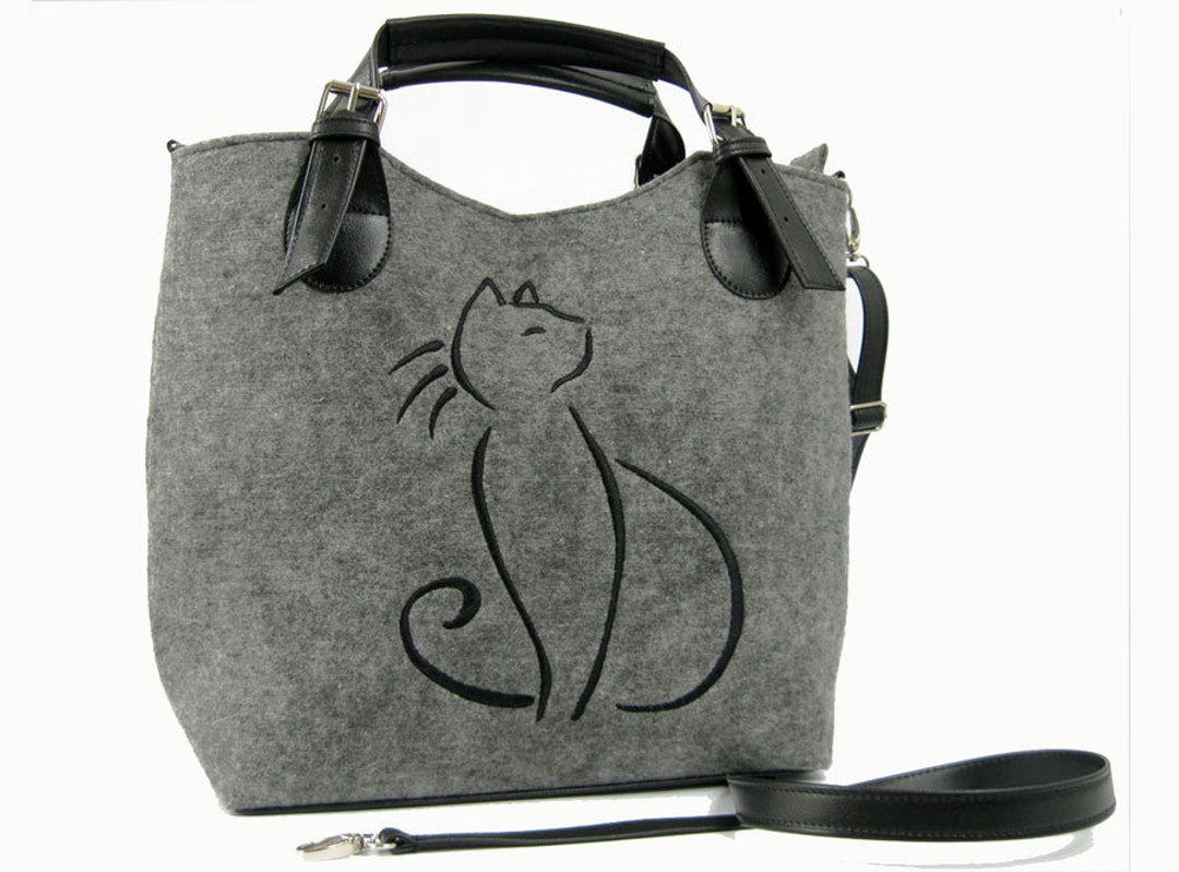 Cat Felt Bag, Purse Cat Handbag, for Those Who Love Cats, Gifts for Cat ...