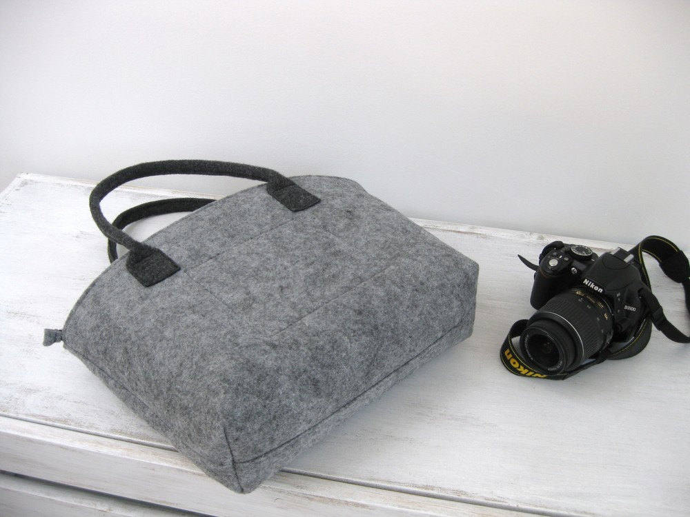 Minimalist Felt Bag Felt Tote Bag Elegant and Casual Felt - Etsy