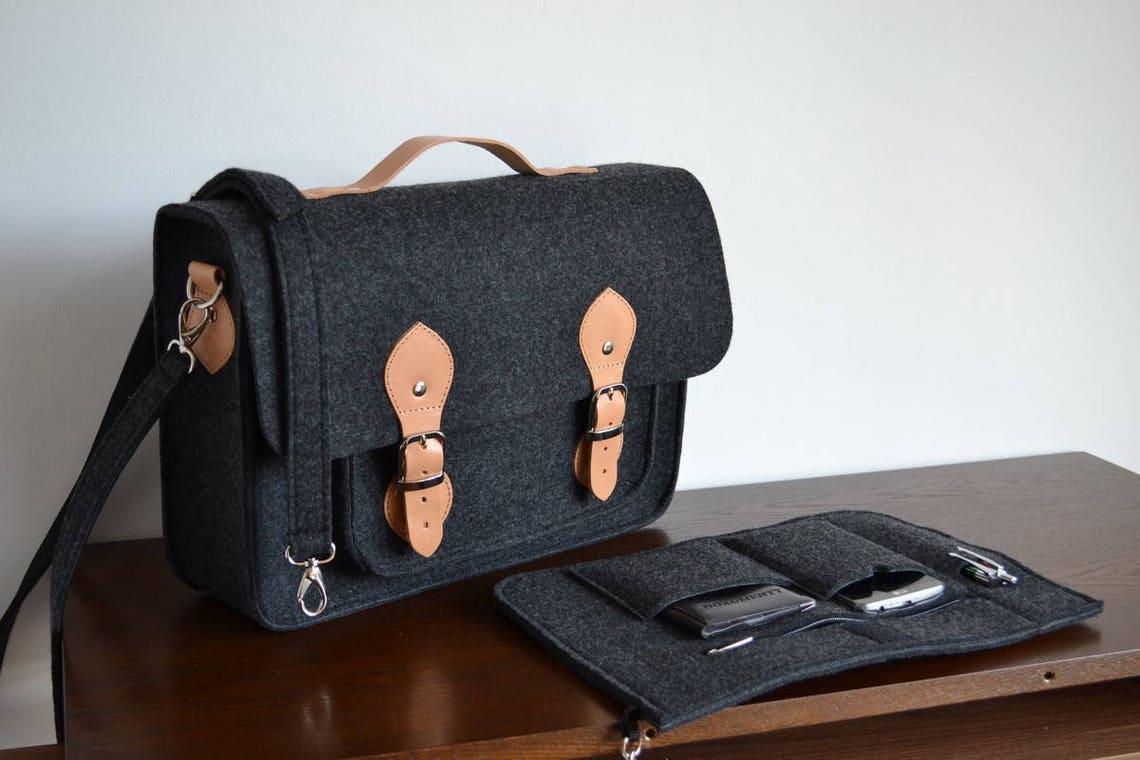 MacBook Air bag unisex satchel 13-inch laptop bag leather | Etsy