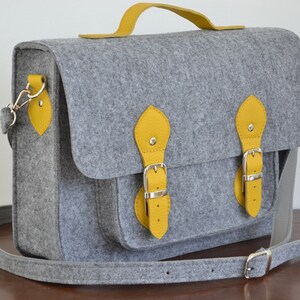 School Satchel, Gray Work Bag, Back to School, 17-inch Womens Satchel ...