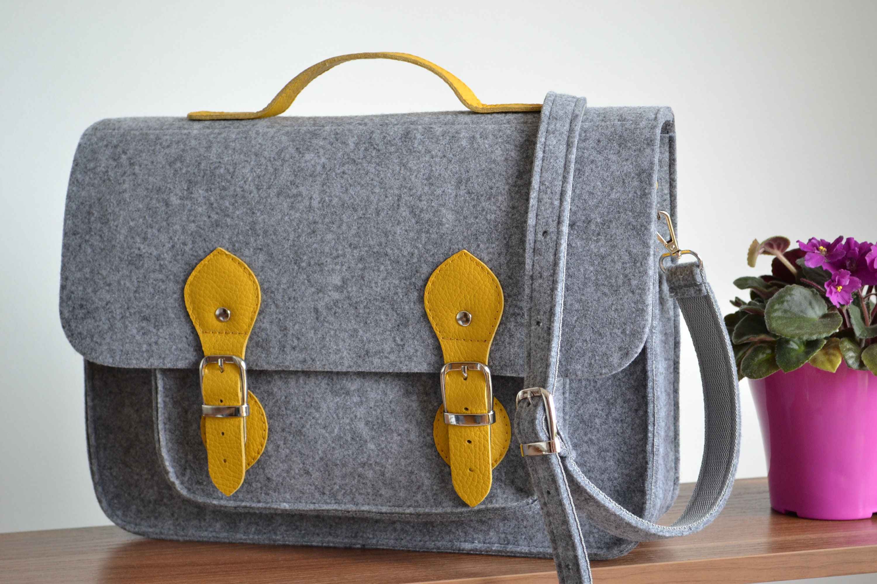 School Satchel Gray Work Bag Back to School 17-inch Womens - Etsy