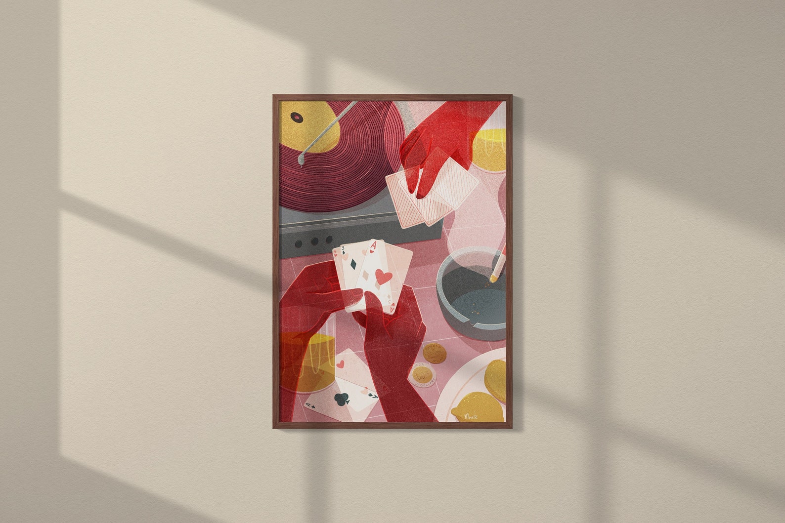 Playing Cards | Colorful Art Print Illustration | Wall Decor | Home ...