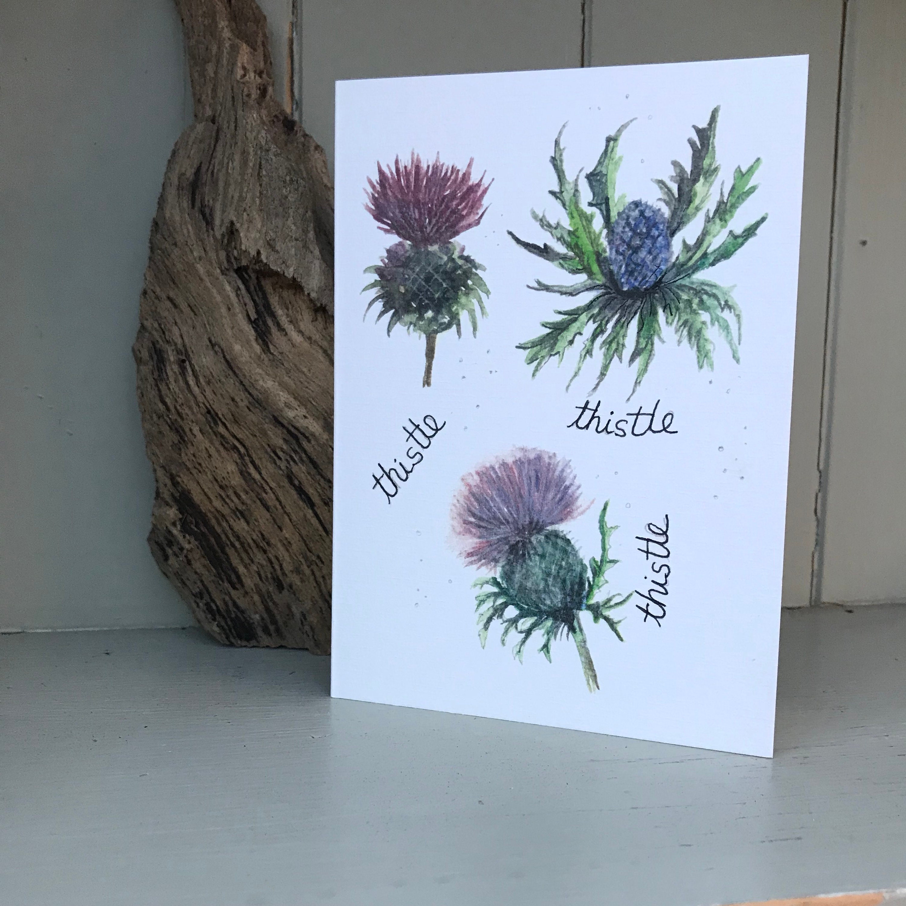 Thistle Design Blank Card-handmade Card Any Occasion Prints - Etsy UK