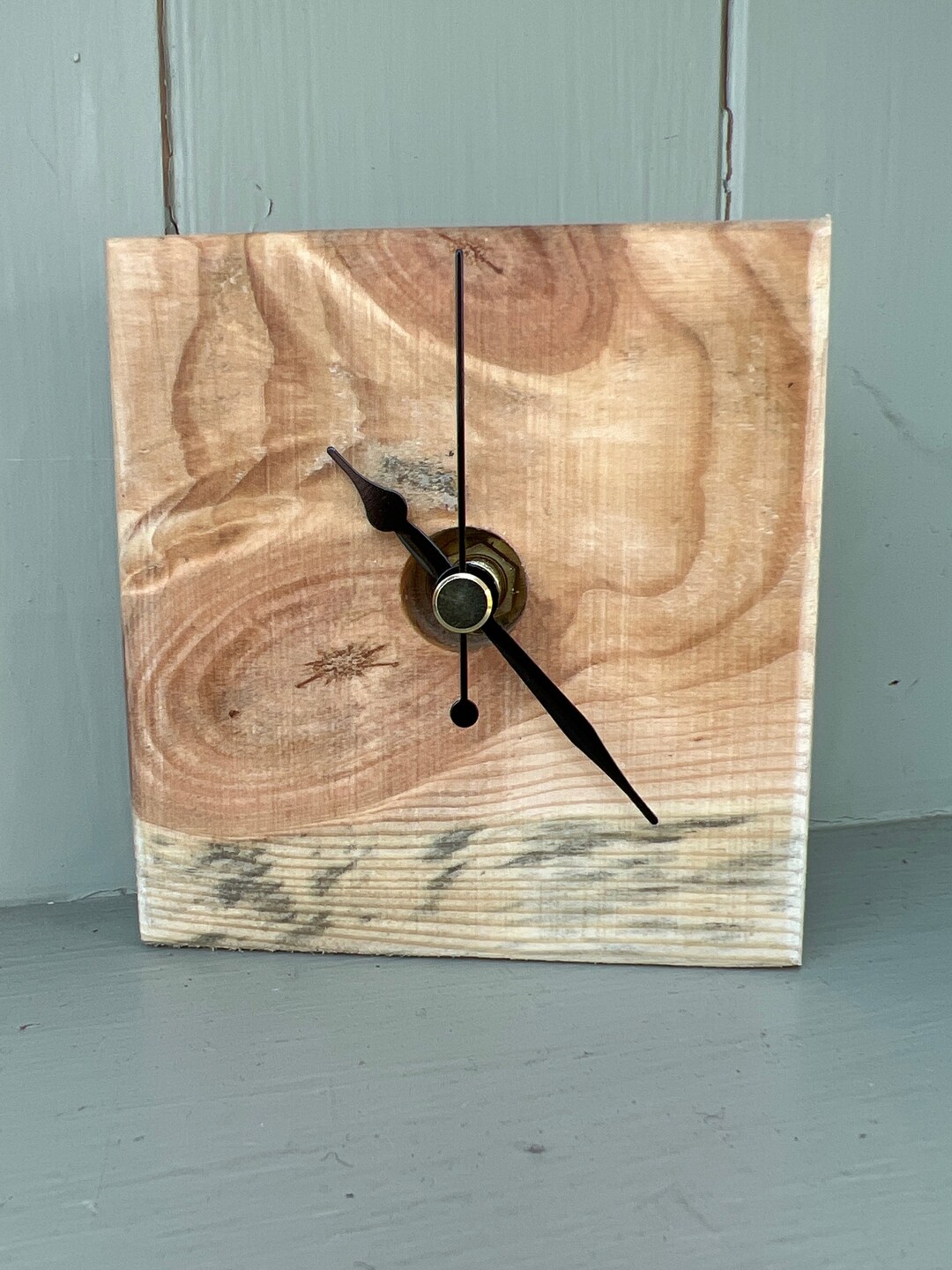 Small Plain Wooden Clock Oiled Finish-gift-boxed Handmade - Etsy UK