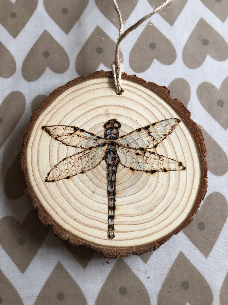 Small Log Slice-individually Hand Drawn - Etsy