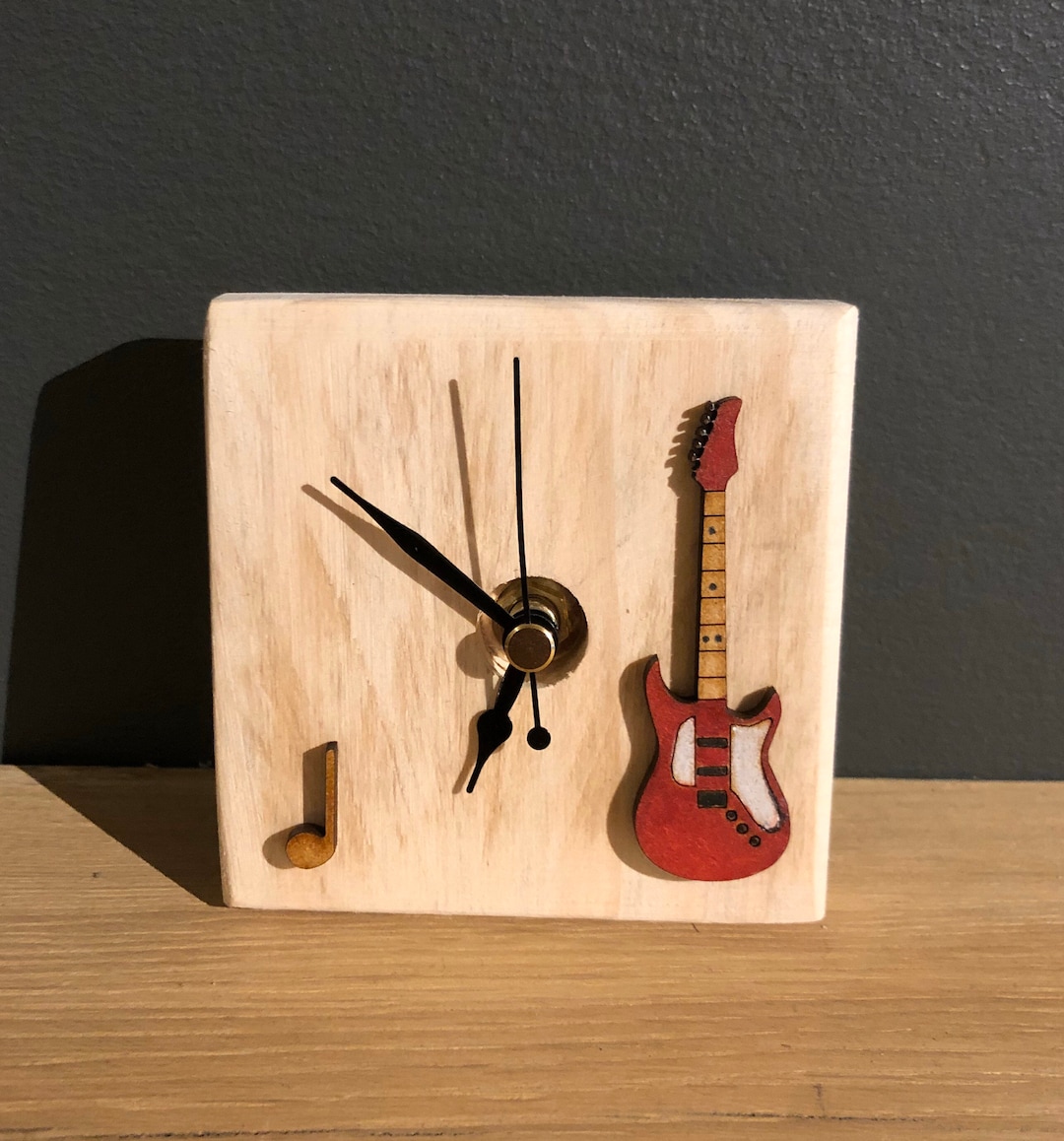 Guitar Small Clock - Etsy